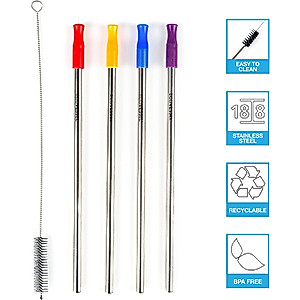 EcoVessel Unisex's ECO Vessel STRAWSET, Mulicoloured, ONE Size