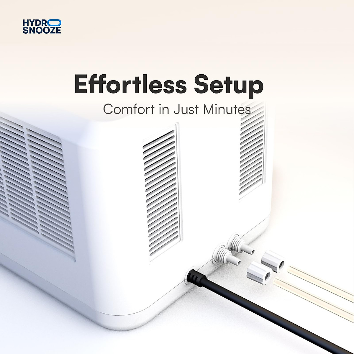 Hydro Snooze Water Cooling & Heating Mattress Pad, Temperature Control Bed Cooling System, Cooling Mattress Topper Perfect for Hot Sleepers,Temp Range of 59-131°F, King Bed Size (71" W x 79" L)