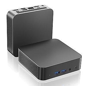 goodtico Mini PC 12th Gen Alder Lake N100(up to 3.4GHz) 4Cores 4Threads 16GB DDR4 RAM 512GB SSD Computer Support 4K Dual HDMI 3 Screen Display Type-C WiFi 5 BT4.2 PD Power Input Win11 Pro