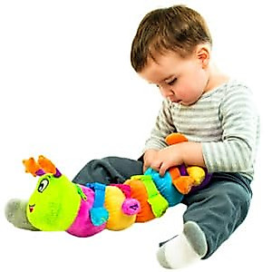 Buckle Toys - Bentley Caterpillar - Travel with Toddler Must Have Activity Toy - Fine Motor Skill Development - Counting and Color Recognition Stuffed Animal