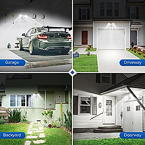 SANSI 15W Motion Sensor Outdoor Lights 2000LM LED Security Lights, 5000K Dusk to Dawn Flood Light,4 Modes,Wide 320°Angle Illumination, for Yard,Patio,Garage,Doorways Eco Series Wired Not Solar
