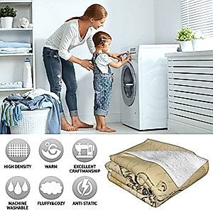 Modern Vintage French Queen Bee Throw Blanket Warm Ultra-Soft Micro Fleece Blanket for Bed Couch Living Room（Kids