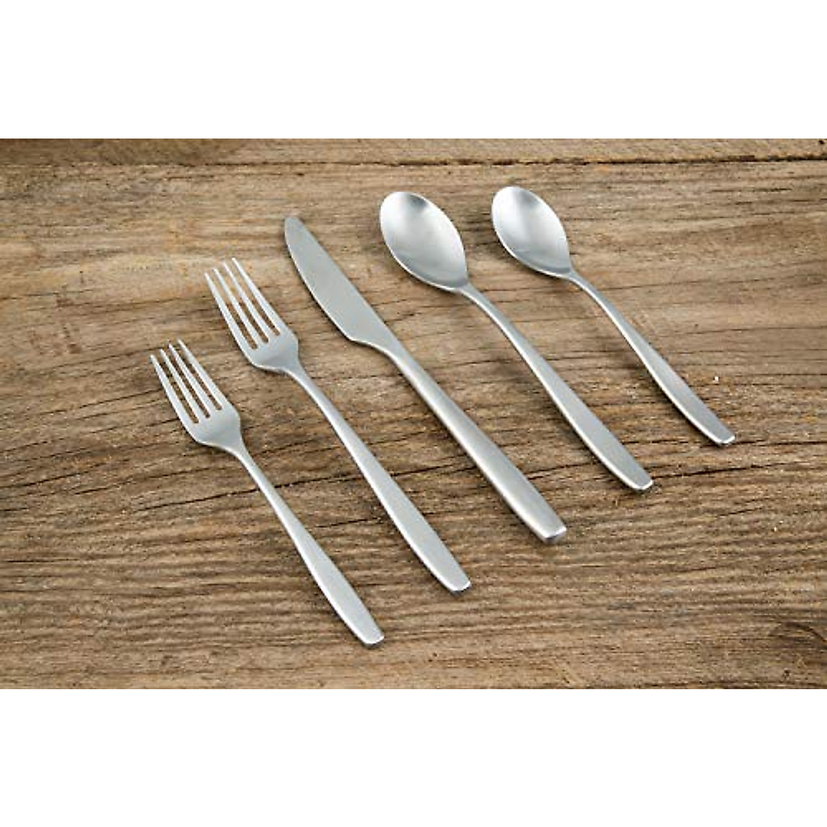 Cambridge Silversmiths Averie Satin 20 Piece Flatware Set, Service for 4, silver
