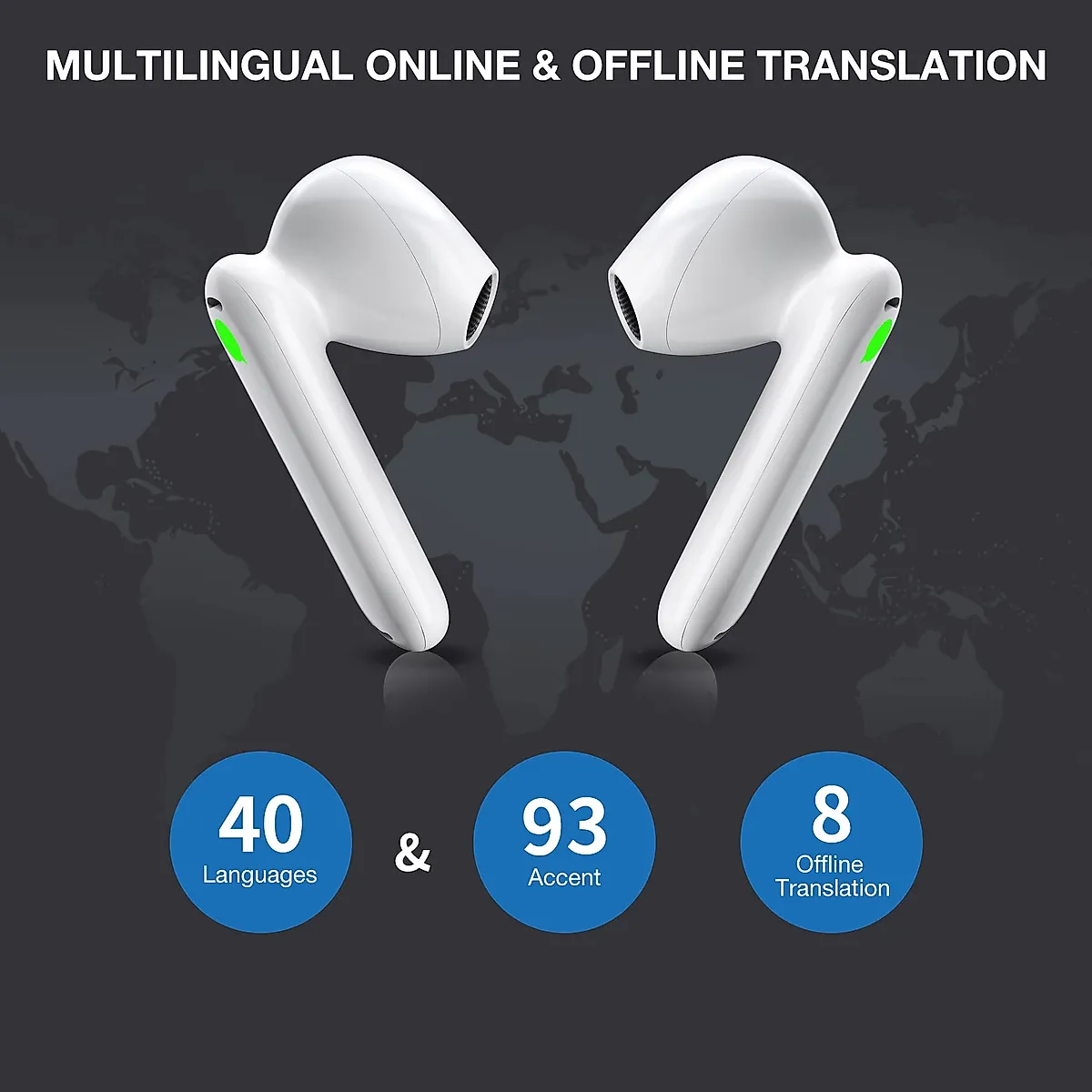 Timekettle WT2 Edge/W3 Translator Device - Bidirection Simultaneous Translation, Language Translator Device with 40 Languages & 93 Accent Online, Translator Earbuds with APP, Fit for iOS & Android
