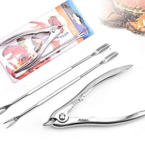 Cabilock Brazil Nuts 3pcs Seafood Tools Crab Crackers Multifunctional Pecan Walnut Plier Opener for Lobster Crab Nut Crawfish Prawns Seafood BBQ Kitchen Tools Brazil Nuts Cleaning Tools