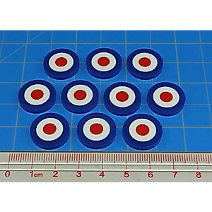 LITKO World War Two Miniature Wargames National Faction Token Game Pieces Compatible with Bolt Action (10) (United Kingdom RAF)