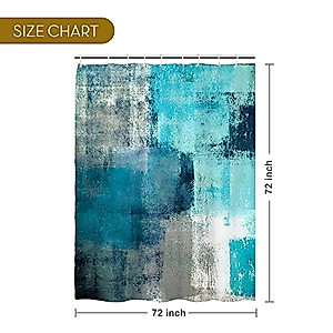 YEZEX Shower Curtain Set with 12 Hooks - Waterproof Polyester Fabric Shower Curtains for Modern Home Bathroom Decorations, Machine Washable, 72"x72"