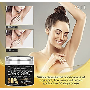 VAITE Dark Spot Remover Cream for Face, Body, Bikini and Sensitive Areas - Dark Spot Corrector - Underarm Skin Cream - Anti-Aging Effect - Sun Spots