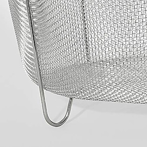 ExcelSteel 3.75 Qt, Rinse Drain Sift Sieve Kitchenware Perfect for Pressure Cookers Strainer Basket Insert, 8.25", Grey