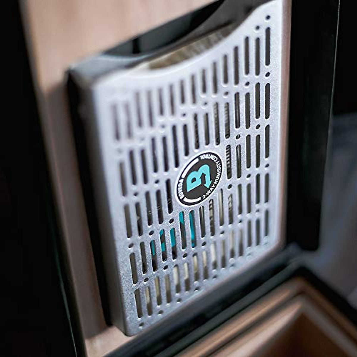 Boveda Brushed Aluminum Humidity Pack Holder – For Use With Two Size 60 Boveda Pack (Sold Separately) - Space Saving - Includes Magnetic and Removable Tape Mounting Kits – 1 Count