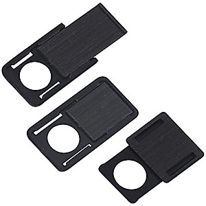 ALXCD Webcam Slider Cover for Laptop, 3 Pcs Ultra Thin 0.03 inch Plastic Slider Cover for Computer Laptop Mac Web Camera (Black)