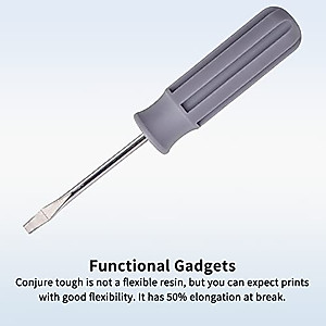 Chitu Systems Conjure Tough Resin 3D Printer Resin Non-Brittle and Durable,Highly Toughness Low Shrinkage 405nm UV-Curing Resin Standard Photopolymer Resin for DLP/LCD/mSLA 3D Printer (Black, 1000g)