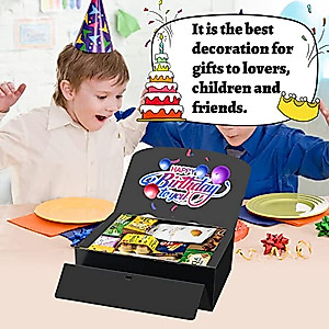 ZSPENG 12PCs Gift Boxes with Lids,12x9x4 inches Black Gift Boxes with Ribbons, Bridesmaid Proposal Box,Kraft Paper Gift Box for Wedding, Packaging, Present, Birthday, Cupcake Boxes, Crafting.