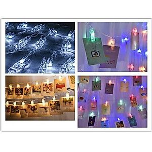Clear Photo Clips, 100Pcs Mini Transparent Plastic Clothespins Hanging Multi-Functiona Picture Clips for Office,Home,Arts