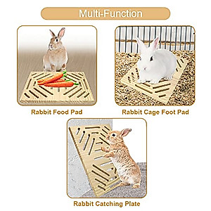 Litewoo Rabbit Scratching Pad Molar Board Natural Wooden Rabbit Teeth Chew Toys for Bunny Chinchilla Guinea Pig Rabbit Antiskid Edible Natural Wood Board
