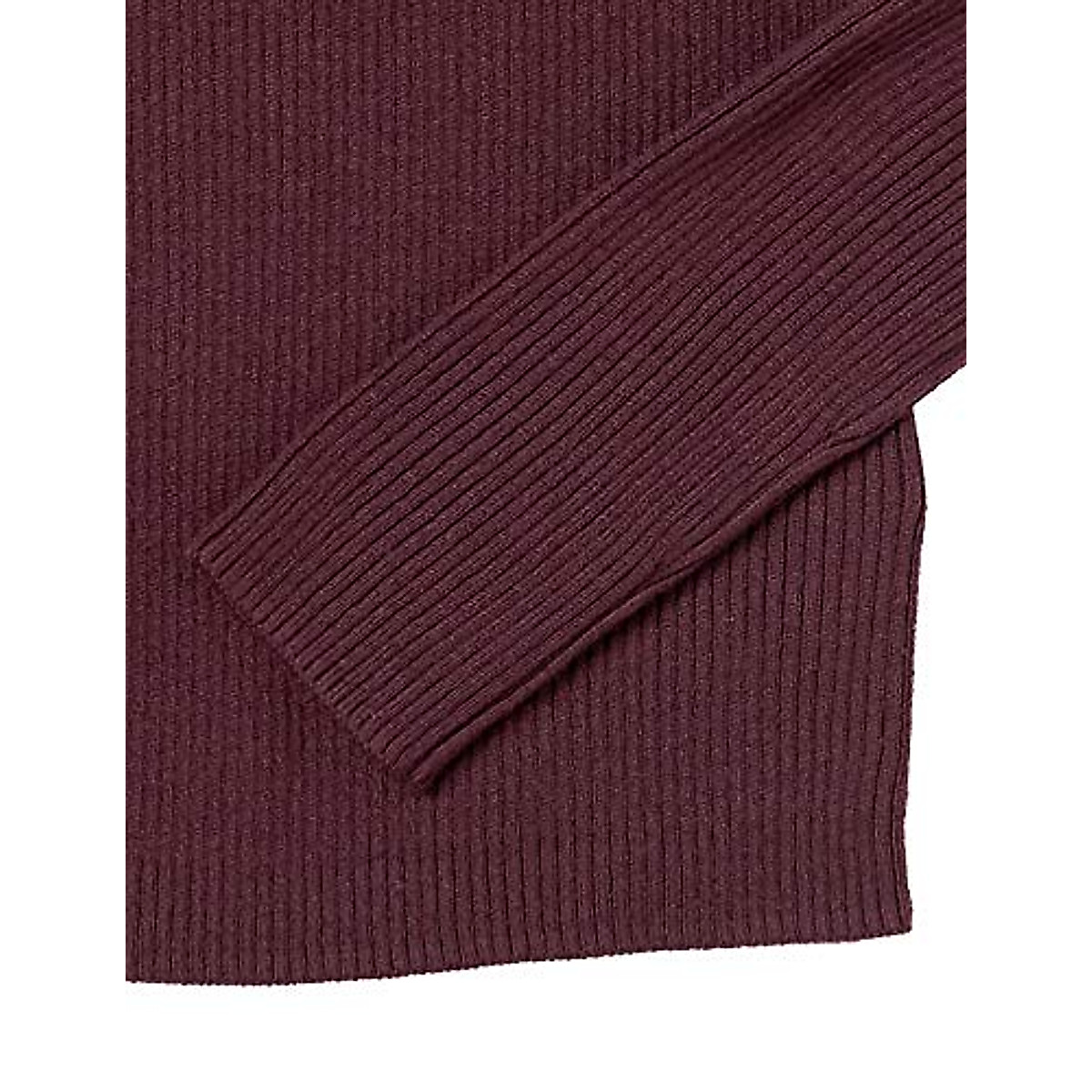 Amazon Essentials Women's Lightweight Ribbed Long-Sleeve Boat Neck Slim-Fit Sweater, Burgundy, Large