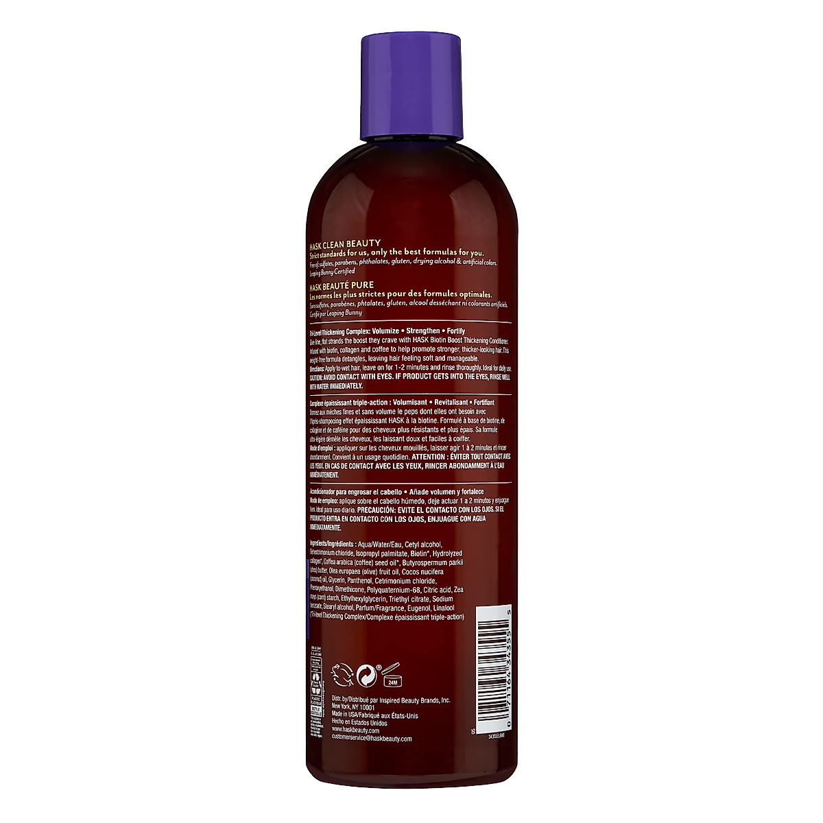 HASK Biotin Boost Thickening Conditioner, 12 Fl Oz