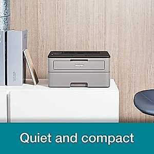 Brother HL-L2300D Monochrome Laser Printer - Auto Duplex Printing - Up to 26 Pages/Minute - Up to 250 Sheet Paper Input - 2400 x 600 dpi - Hi Speed USB Connectivity, Wulic USB Printer Cable