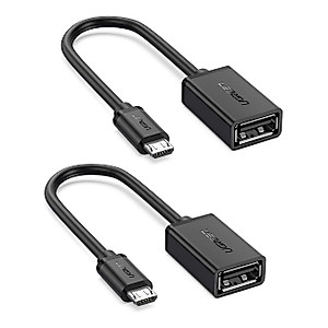 UGREEN Micro USB to USB Micro USB 2.0 OTG Cable 2 Pack On The Go Adapter Micro USB Male to USB Female for Samsung Phone S7 S6 Edge S4 S3 LG G4 DJI Spark Mavic Remote Controller Android Tablets Black