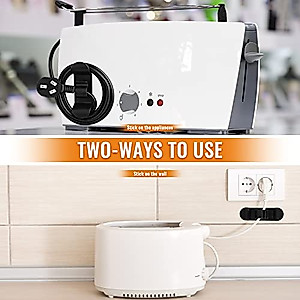 Cord Organizer for Kitchen Appliances & Electronics, 8 Pack Black White Stickly Cord Wire Holder Quickly Tidy Cord Wrap for Small Appliances Stand Mixer, Coffee Maker, Pressure Cooker, Air Fryer