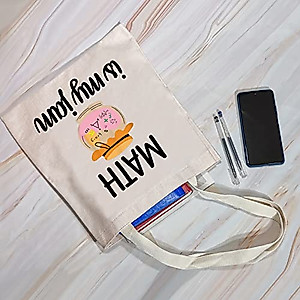 VAMSII Math Lover Gifts Math is My Jam Math Teacher Tote Bag Mathematician Gifts Math Geek Gifts Shoulder Bag (Math is my jam Tote Bag)