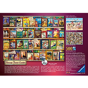 Ravensburger Vintage Travel Guides 500 Piece Jigsaw Puzzle for Adults & for Kids Age 10 and Up
