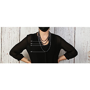 Black Pearl Necklace in 925 Sterling Silver 18 Inches Long with Lobster Claw Clasps 6-7 mm Wide by Lavari Jewelers…