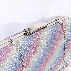 MXIAOXIA Metal Rainbow Clutch Women Crystal Evening Bags Clutches Party Cocktail Purses and Handbag