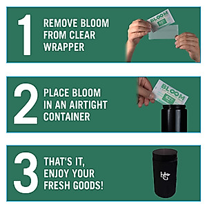 BLOOM 62% Humidity Packs by Herb Guard (10 Pack) - 8g Guaranteed to Keep Up to 1 Ounce Fresh for Months & Revive Dry Contents Back to Life