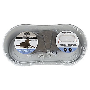 Elevated Pet Feeding Tray with splash guard and non-skid feet 21in x 11in x 8.5in by PETMAKER