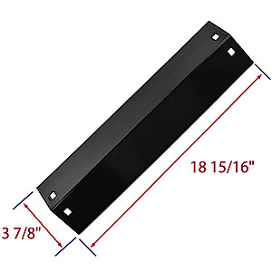 Grill Replacement Parts for Char Griller Chargriller 5050 5650 3001 Grills, Porcelain Steel Heat Plate, Heat Shield, Flame Shield, Burner Cover, Flavor Bars Replacement for Chargriller, King Griller