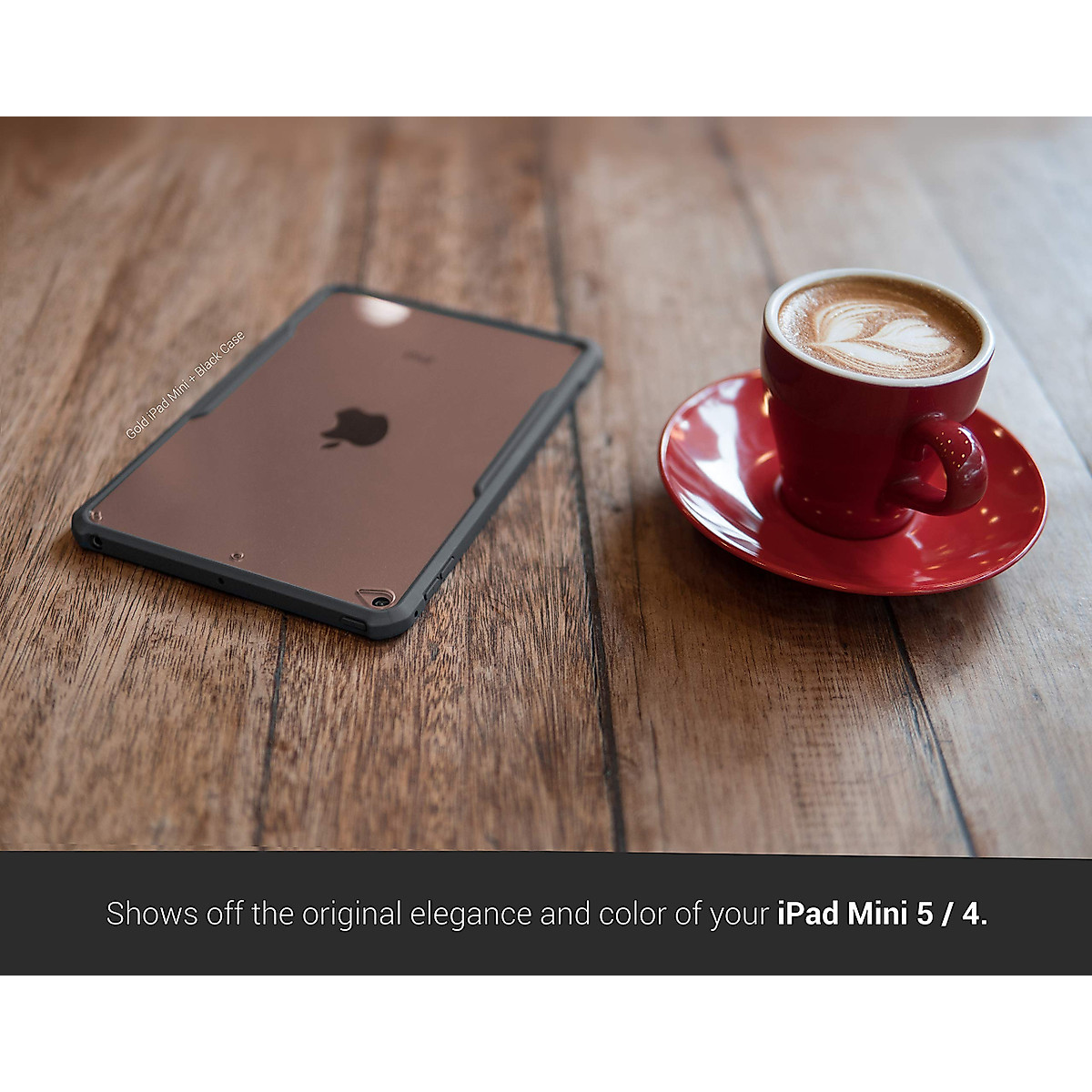 TineeOwl iPad Mini 5/4 Ultra Slim Clear Case, Flexible TPU, Absorbs Shock, Lightweight, Thin (Black)