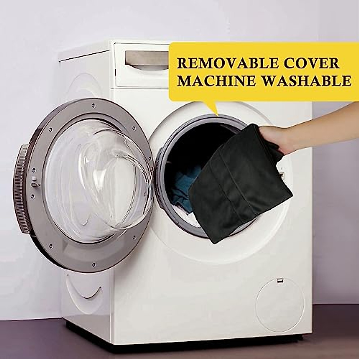 fowong Under Door Draft Stopper 30" to 38" Adjustable Door Noise Stopper for Bottom of Door, Triangle Door Soundproofing Draft Guard Double Side Sweep Seal Gap up to 1.7", Easy to Install Black