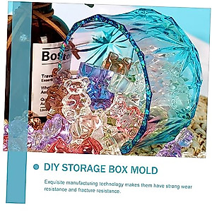 CORHAD 2 Pcs Box Storage Box Mold Jewelry Container Handmade Craft epoxy Jewelry epoxy Silicone jar Cosmetic Tabletop epoxy Storage Container Mold Crystal Silica Gel White Accessories