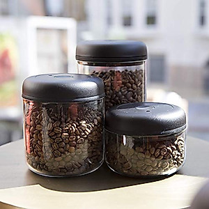 Fellow Clear Glass Atmos Bundle - Bundle of 3 Clear Glass Atmos Vacuum Canisters in 1.2 L, 0.7 L, 0.4 L Sizes