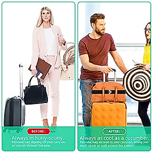 2-in-1 Luggage Straps for Suitcases Add a Bag, Travel Belt for Luggage Over Handle Stylish & Adjustable Elastic Luggage Strap Bag Bungees for Carry On Bag with Alloy Buckle, Hands-Free for Airport