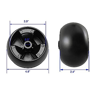 Replacement 734-04155 Deck Wheels Fit for Cad Mower - Deck Gauge Wheels Compatible with Cad LTX1050 LTX1040 XT1 Enduro Riding Mower, Craftsman LT2000 LT2500 42" 46" 50" 54" Deck Lawn Mower, 4 Pack