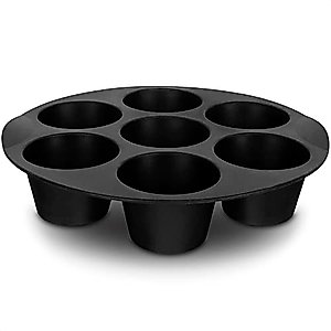 Air Fryer Silicone Cupcake Pan - 3.5-5.8l Air Fryer Egg Bites Mold Nonstick Muffin Pan Egg Cups Molds Silicone Muffin Pan For Air Fryer Accessories - 7 Mini Muffin Maker Cupcake Tray Baking Mold
