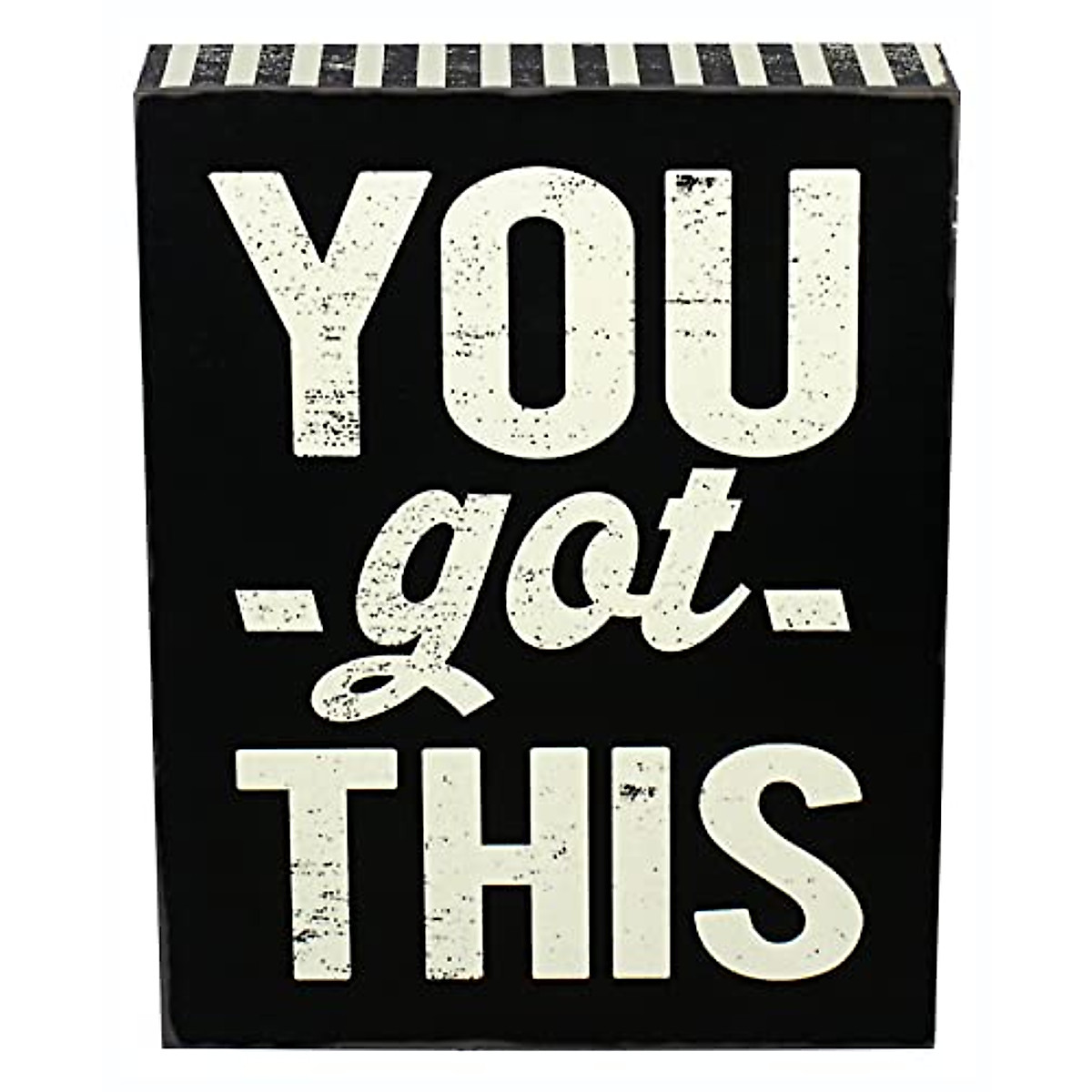 SANY DAYO HOME You Got This 6 x 8 inches Inspirational Wood Box Signs, Wall and Office Desk Decor for Women