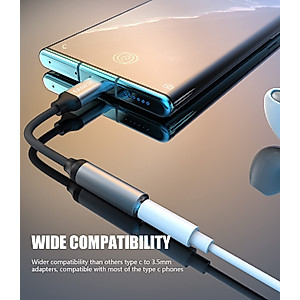 Eanetf USB C to 3.5mm Audio Adapter Type C Female Headphone Jack Adapter Hi-Res DAC Cable for Samsung S21 Note 20 Ultra S20 FE Sony XZ2 XZ3 Google Pixel 5 4 3XL