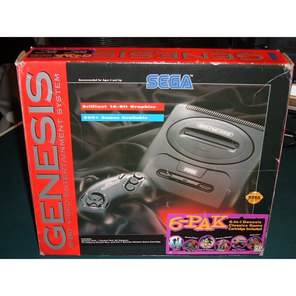 Sega Genesis System with 6-pak game included!