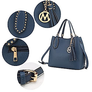 MKF Collection Crossbody Hobo Bag for Women Fashion, Vegan Leather Shoulder Purse, Tassel Top Handle Handbag