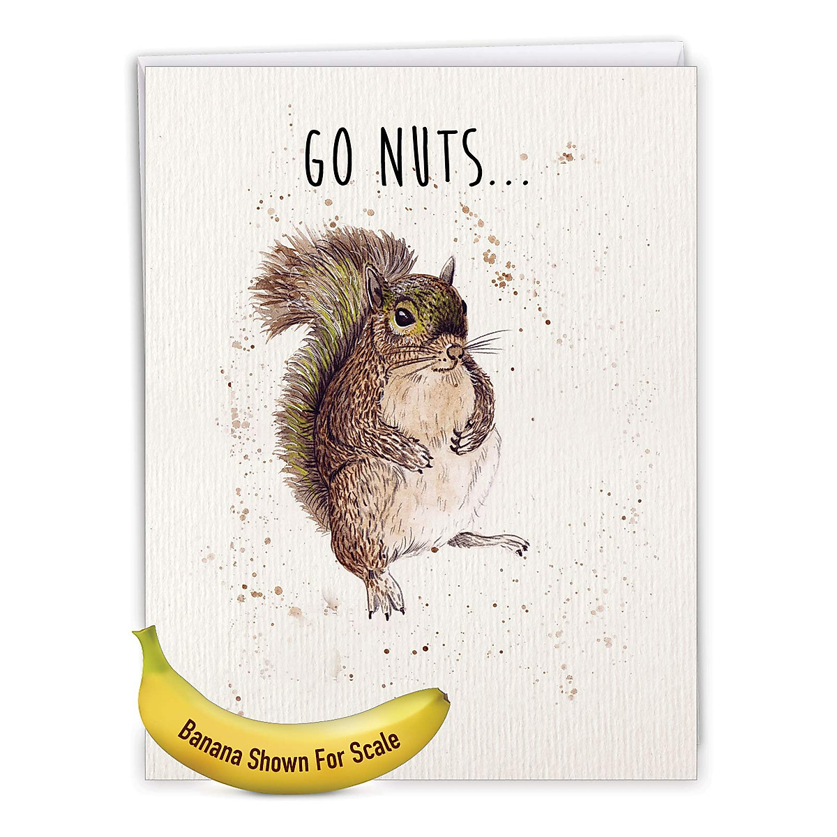 The Best Card Company - 1 Large Birthday Card with Envelope (8.5 x 11 Inch) - Fun Celebration Card for Birthdays - Wildlife Expressions Squirrel J2954BBDG