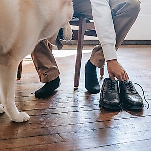 SERISIMPLE Viscose Bamboo Men sock Breathable Sock Quarter Thin Ankle High Sock Comfort Cool soft Sock 5 Pairs (Large, Black)