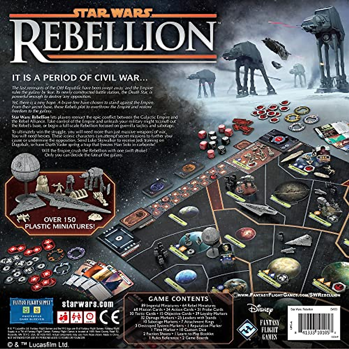 Star Wars Rebellion Board Game | Strategy Game for Adults and Teens | Ages 14+ | 2-4 Players | Average Playtime 3-4 Hours | Made by Fantasy Flight Games