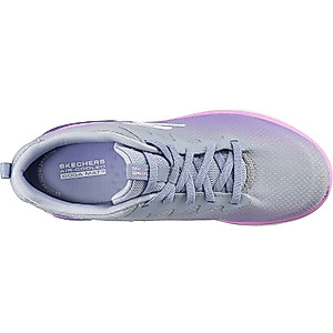 Skechers Women's GO Walk AIR 2.0-Quick Breeze Sneaker, Gray/Lavender, 9.5