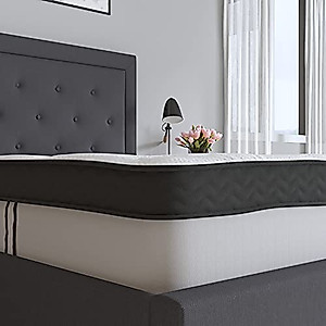 Merrick Lane Luna 10 Inch Hybrid Full Size Mattress CertiPUR-US Certified Foam & Pocket Spring Mattress in a Box