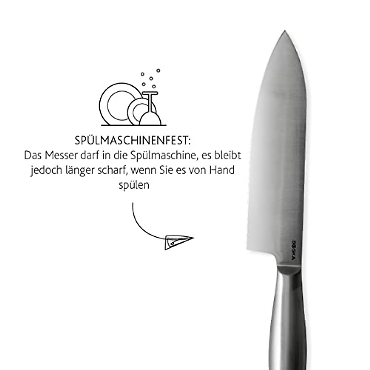 BOSKA 357681 Chef Knife Copenhagen - Kitchen Knives for Chopping, Slicing Knife for Meat Cutting and Dicing Gourmet Food - Ultra Sharp Professional Durable