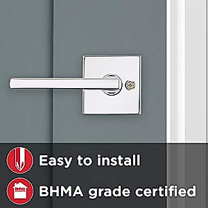 Kwikset 91570-002 Halifax Slim Square Half-Dummy Lever in Polished Chrome