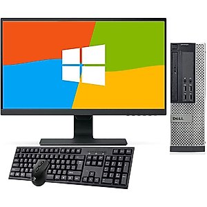 Dell Optiplex 9020 SFF Desktop Computer, Intel Quad Core i5-4570 3.2 GHz, 8GB DDR3 Ram, 500GB HDD, DVD, Windows 10 Professional, 24 inch Monitor. Free Keyboard,Mouse,WiFi Adapter(Renewed)